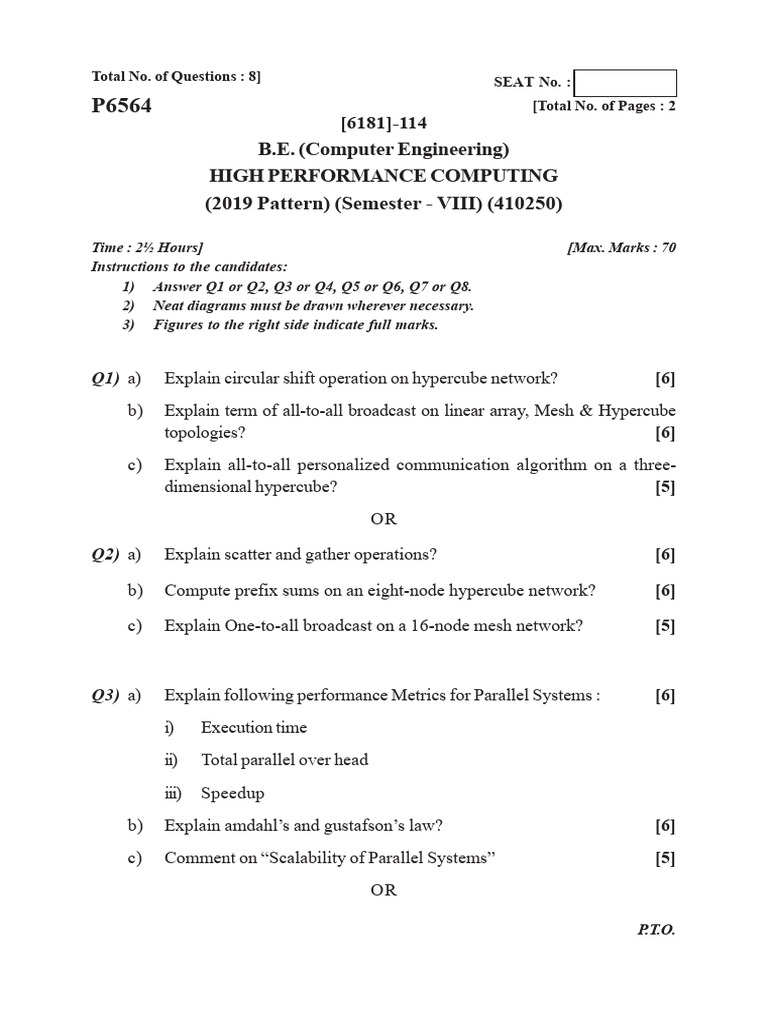 Hpc Nov Dec 2023 | PDF | Parallel Computing | Concurrent Computing