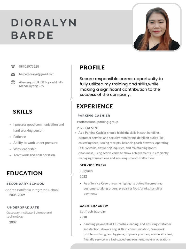 Grey & white a4 Clean CV Resume_20260112_195316_0000 (1) | PDF | Business