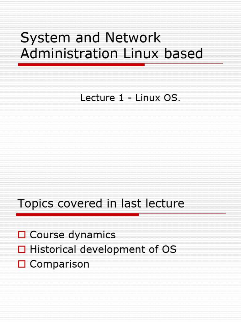 Introduction to Linux System Admin | PDF | File System | Computer Network