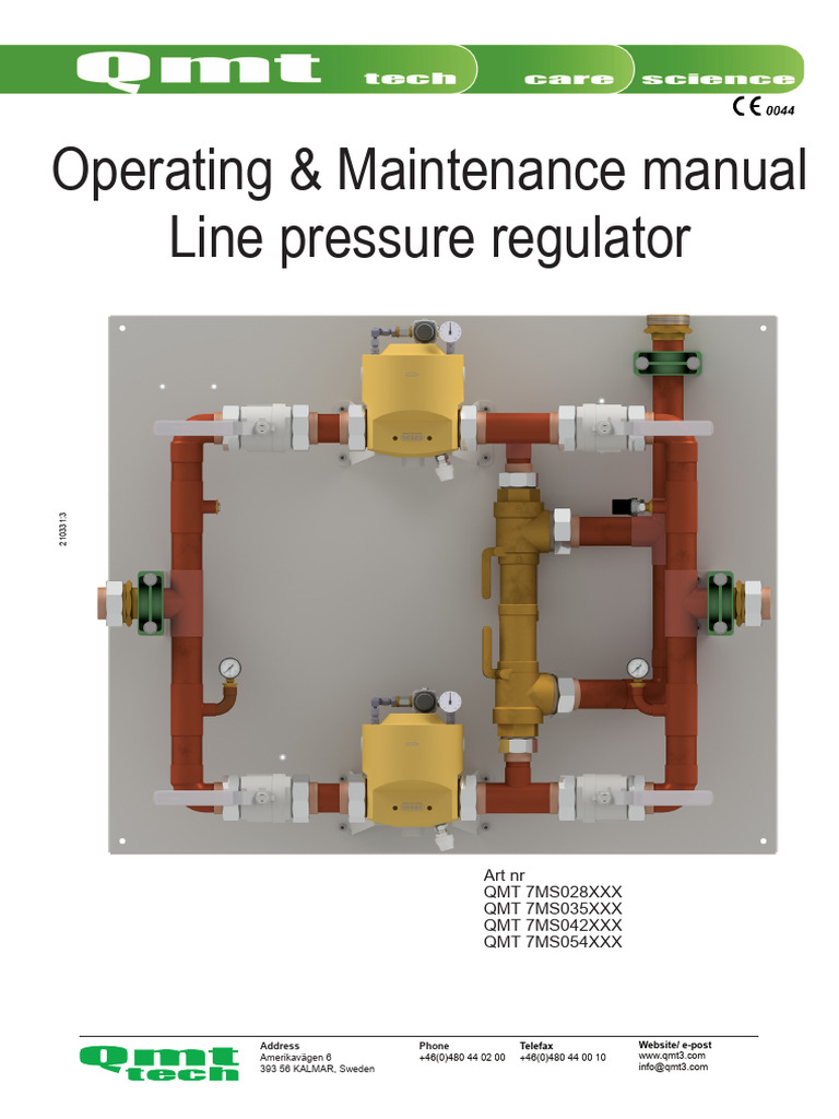 Line Pressure Regulator | PDF | Valve | Gases