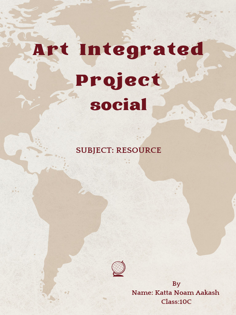 Brown Vintage Geography Map Project Cover A4 Document | PDF