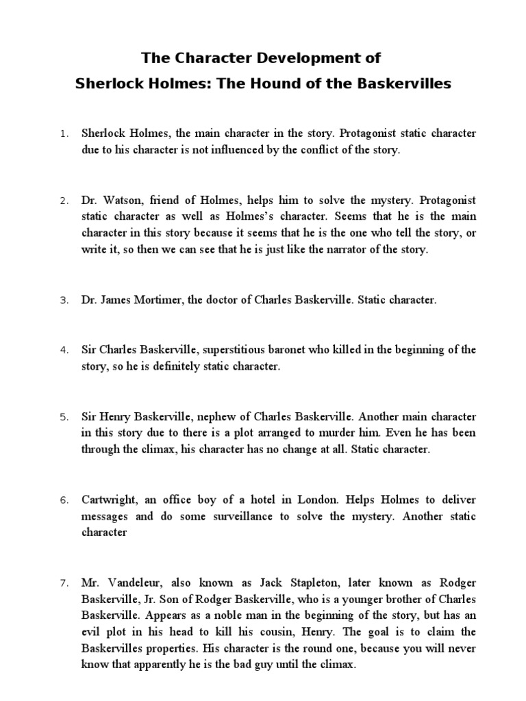 The Character Development | PDF | Fictional Private Investigators | Novels