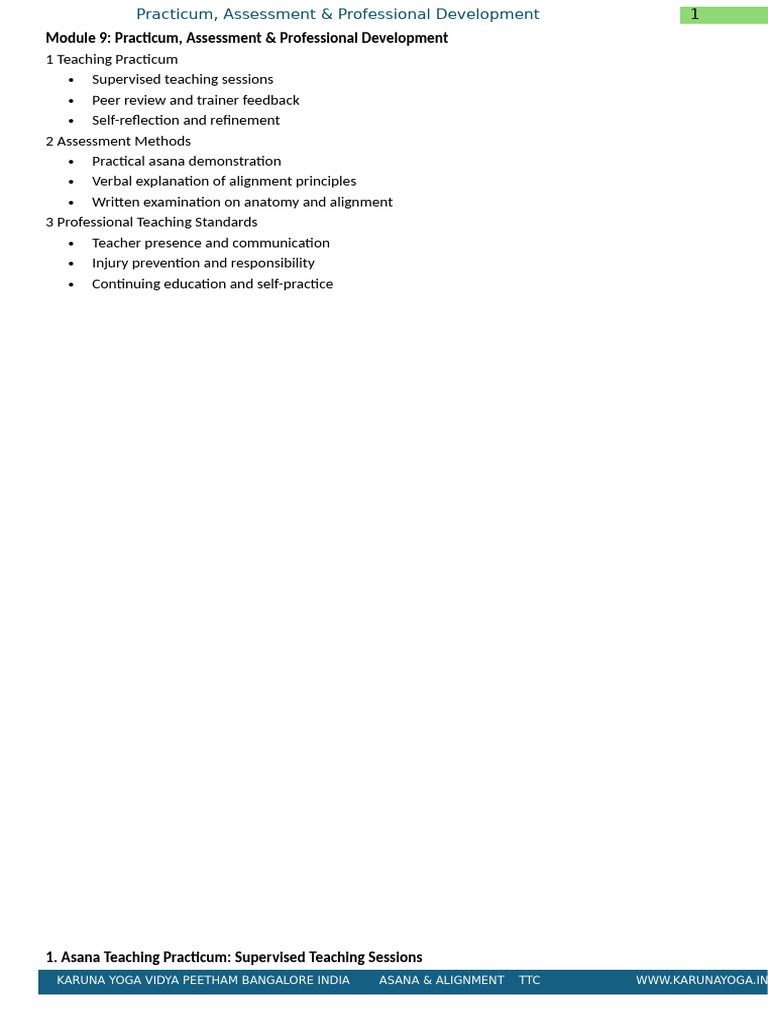 Module 9 Practicum, Assessment & Professional Development | PDF | Asana ...