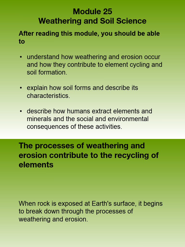 4.2 Soil Formation and Erosio | PDF | Soil | Weathering