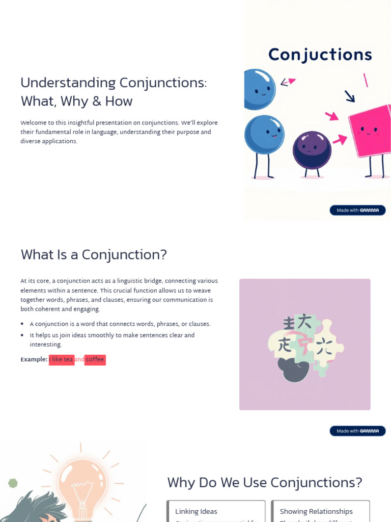 Mastering Conjunctions in Writing | PDF | Syntax | Language Mechanics