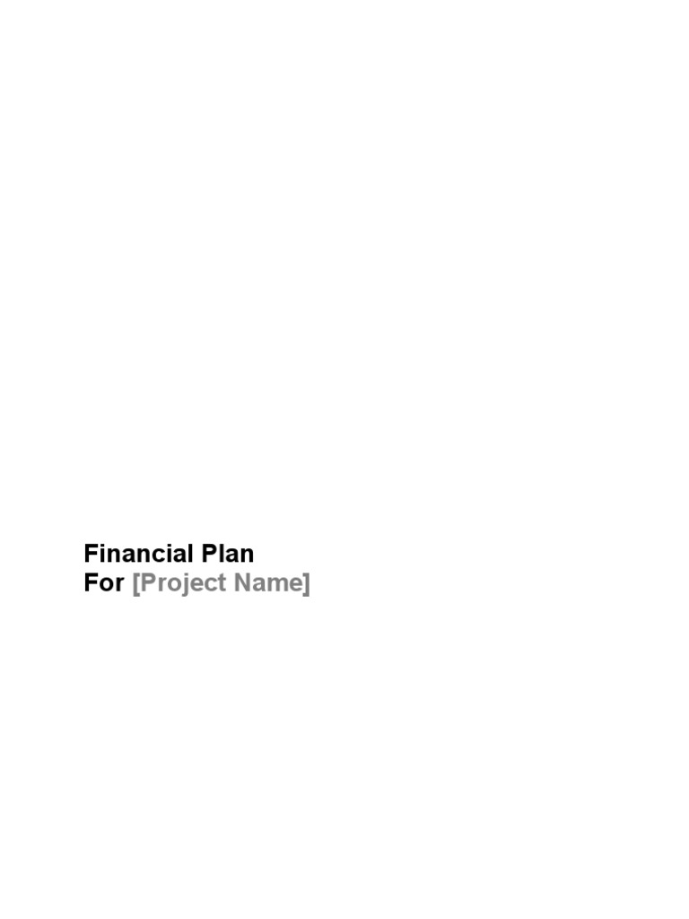 Template - Financial Plan | Download Free PDF | Project Management ...