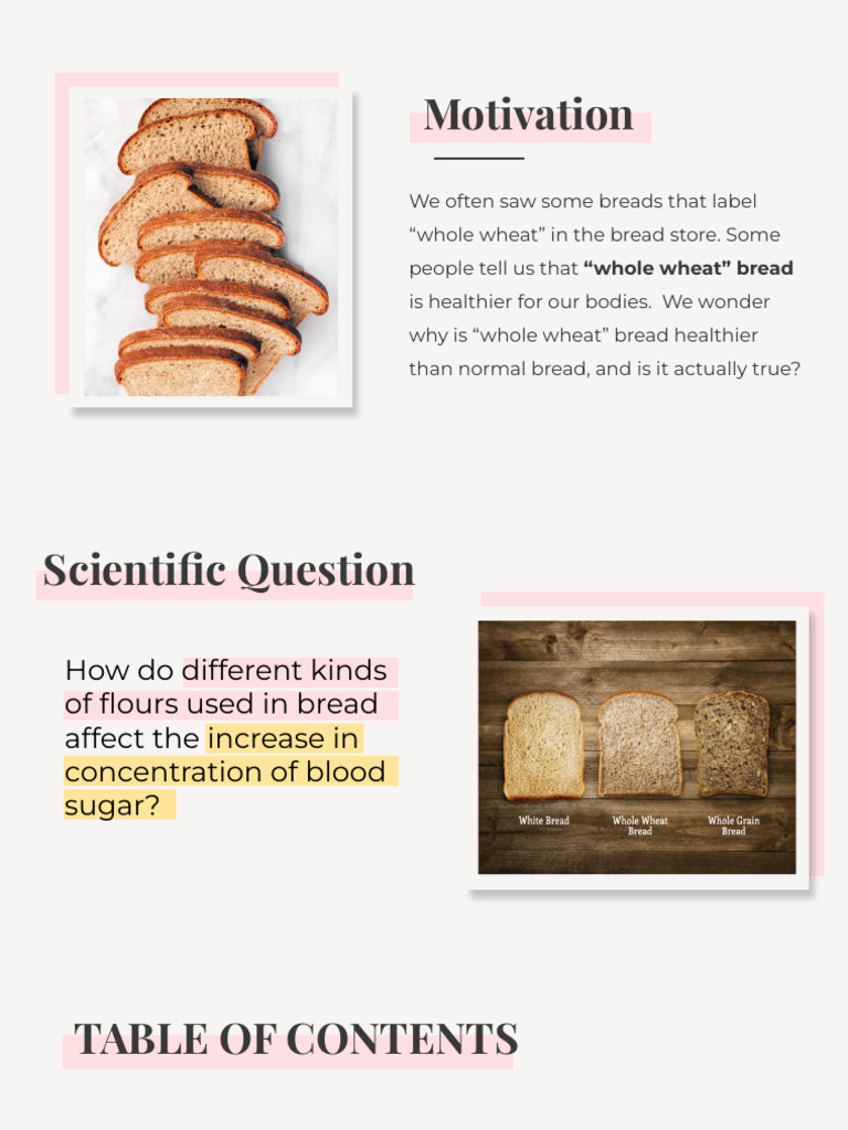 Science Fair Background Research Example | PDF | Whole Grain | Flour
