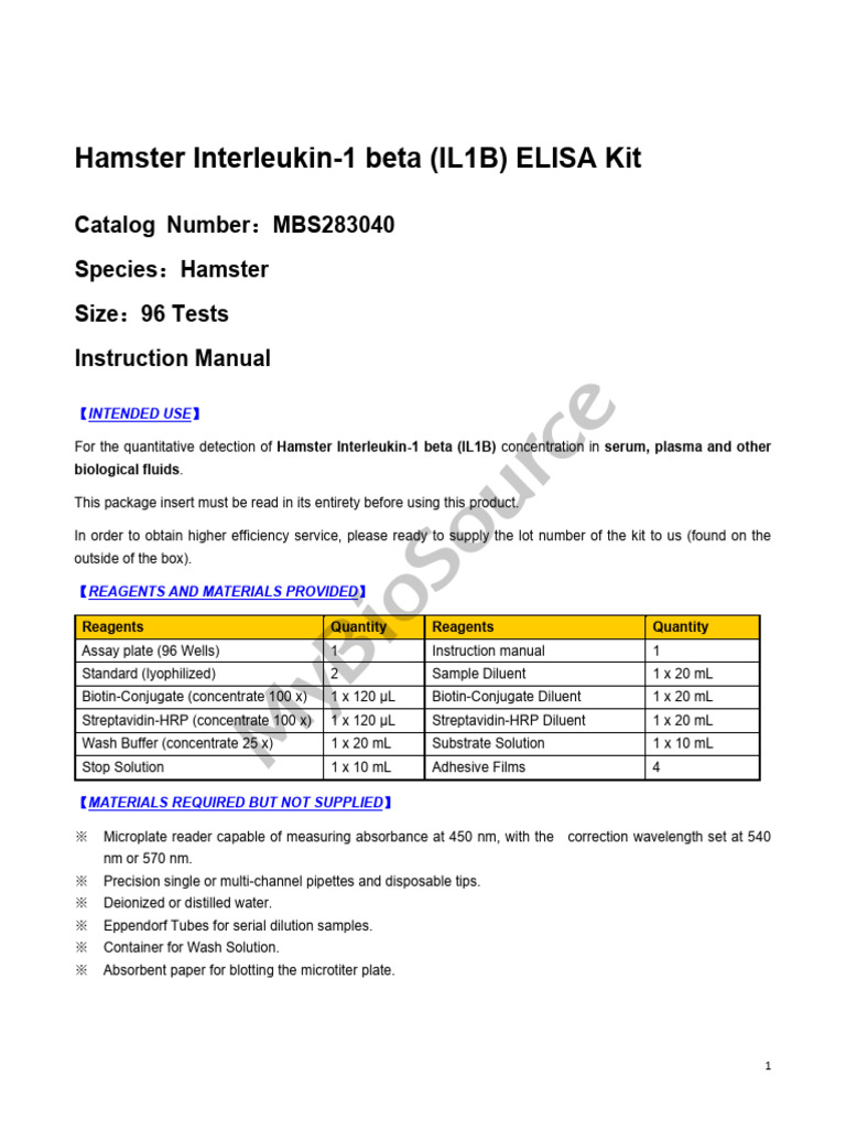 Mbs 283040 | PDF | Elisa | Laboratory Techniques