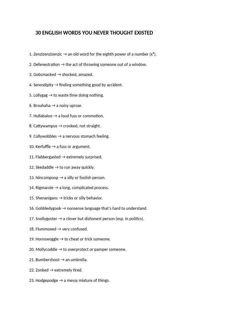 30 English Word | PDF