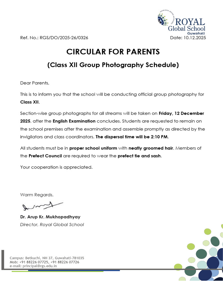 0326 - Circular for Parents (Class Xii Group Photography Schedule)_10. ...