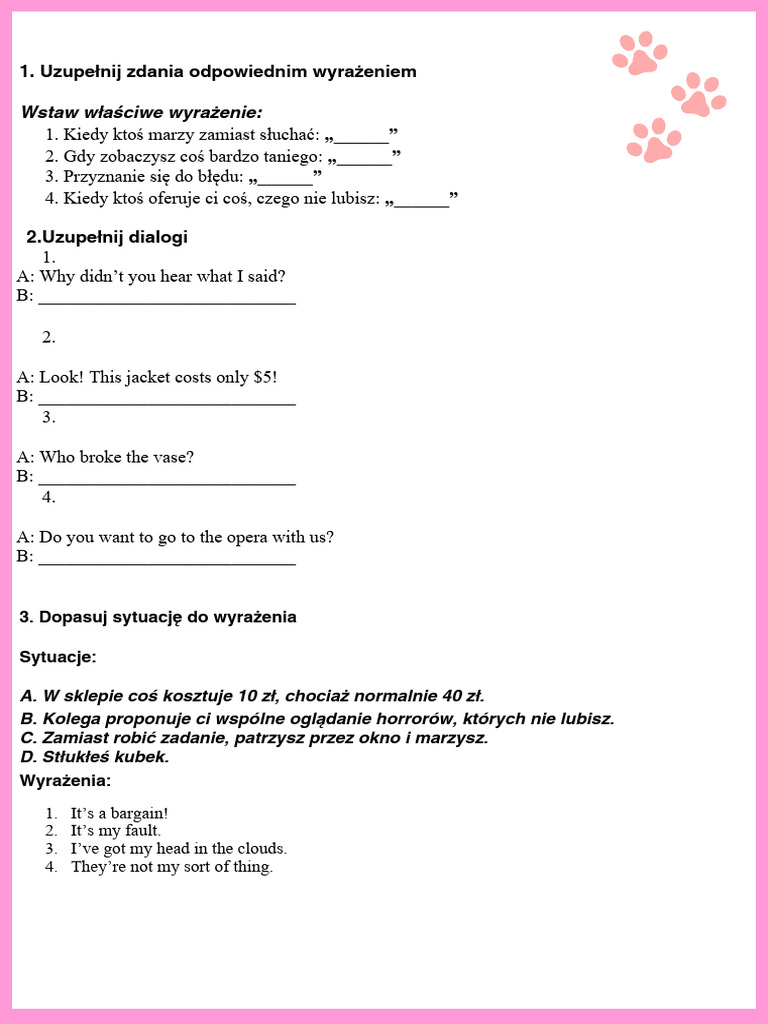 brainy 5 unit 3 wyrażenia | PDF