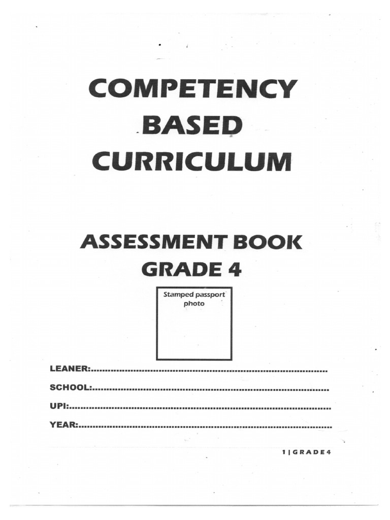 Grade 4 Assesment Book | PDF