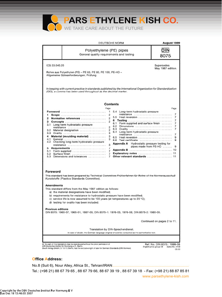 Din 8075 Compress | PDF