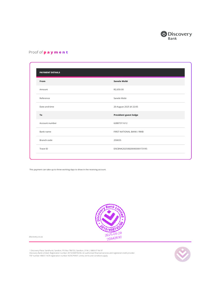 Proof of Payment | PDF