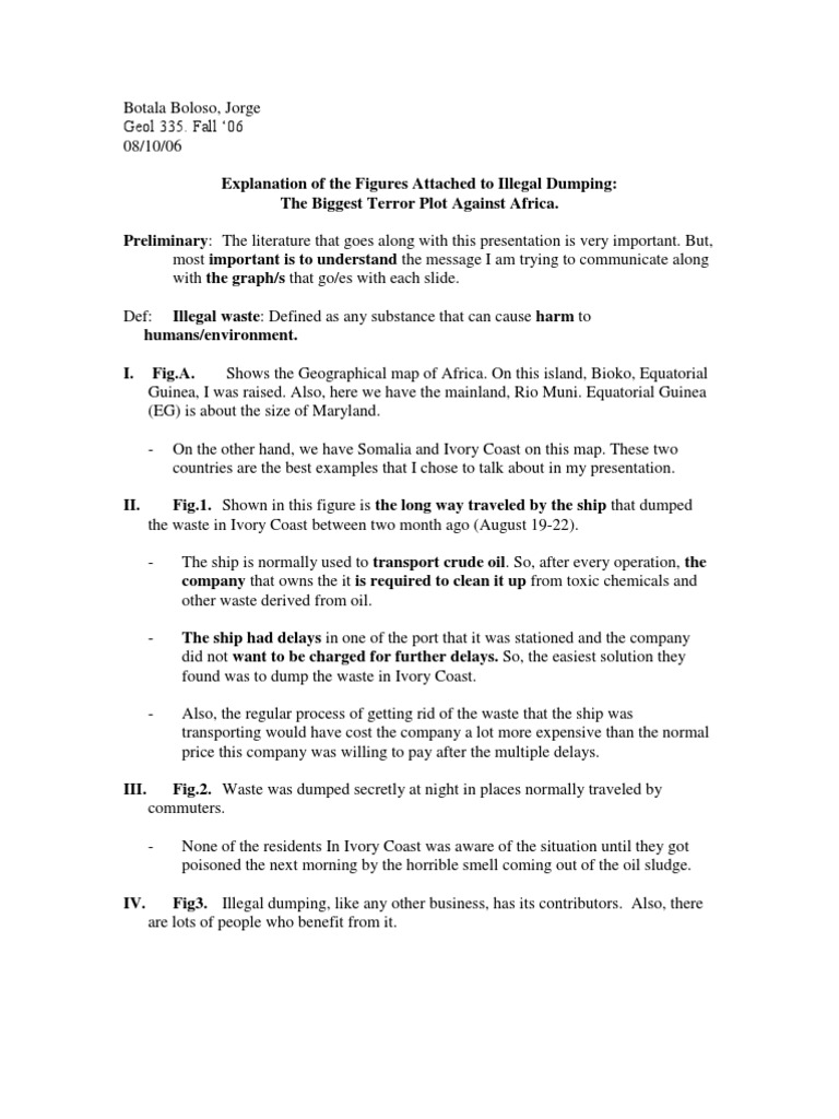 Illegal Dumping Pictures Explanation | Ivory Coast | France | Free 30 ...