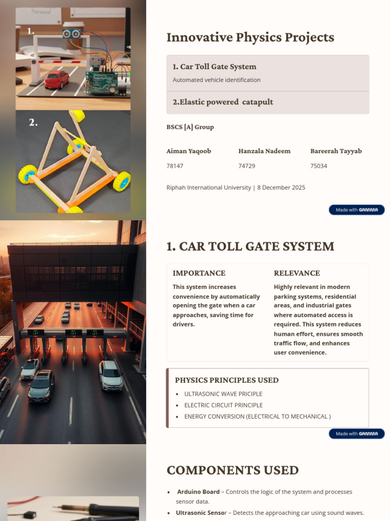 Innovative Physics Projects Overview | PDF