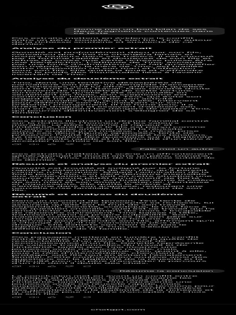 Bilan Des Extraits Texte | PDF