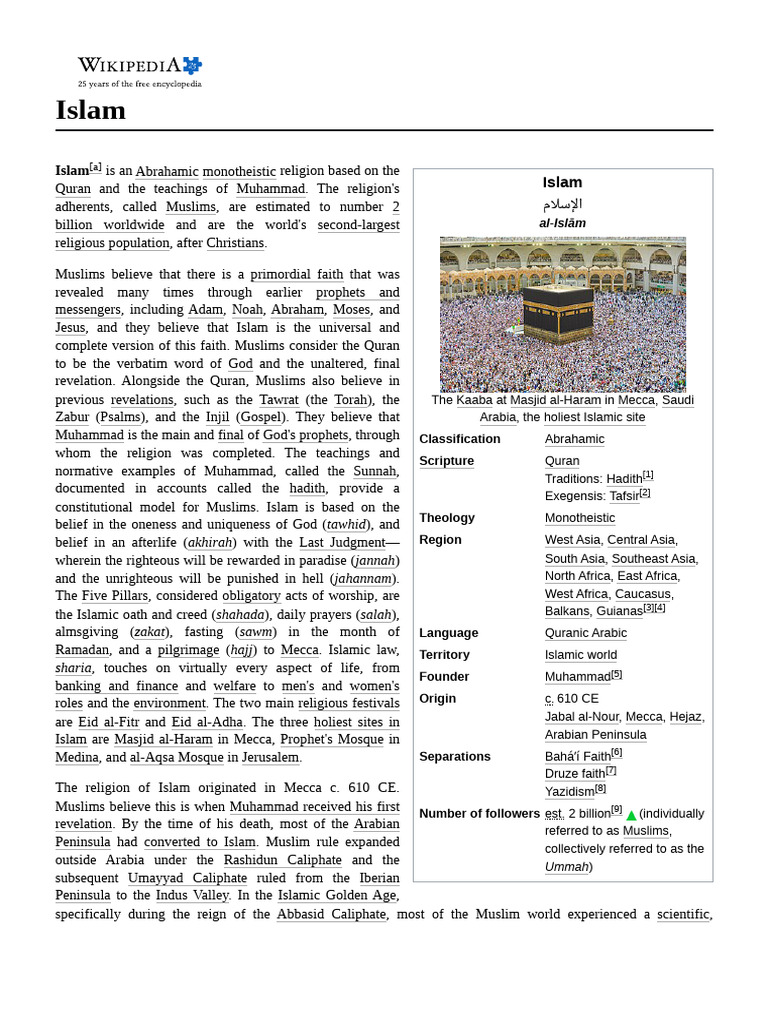Overview of Islam: Beliefs and Practices | PDF | Ali | Hajj