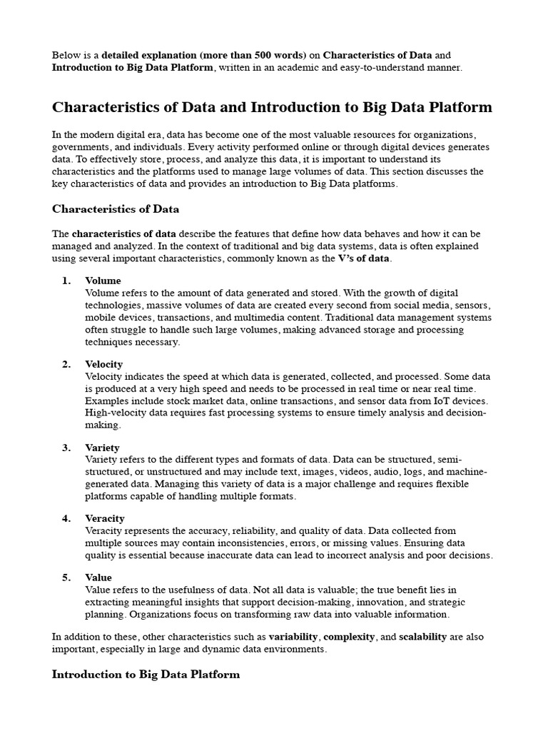 2 Characteristics of Data | PDF | Big Data | Apache Hadoop