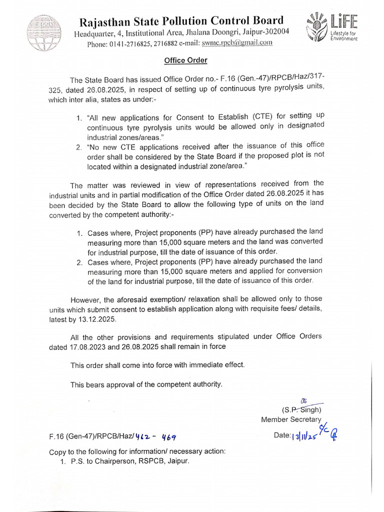 Tyre Order Dated 13.11.25 | PDF