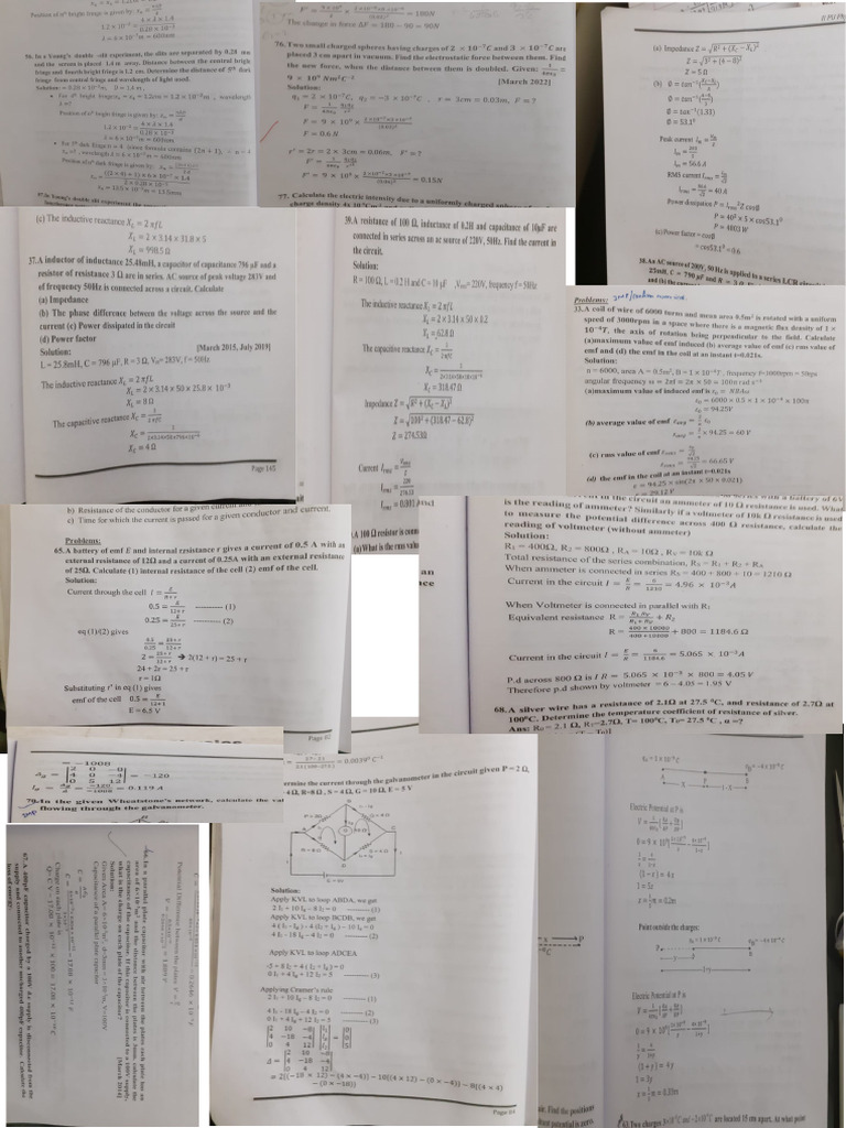 Thejas Phy Numericals | PDF