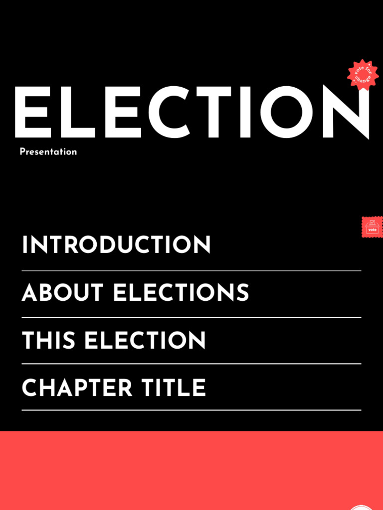 Bold Minimal Election Presentation | PDF
