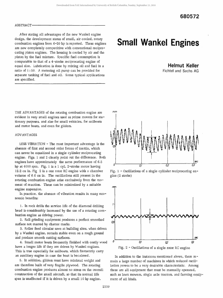 1968 - Keller, Helmut - Small Wankel Engines | PDF | Engines | Internal ...