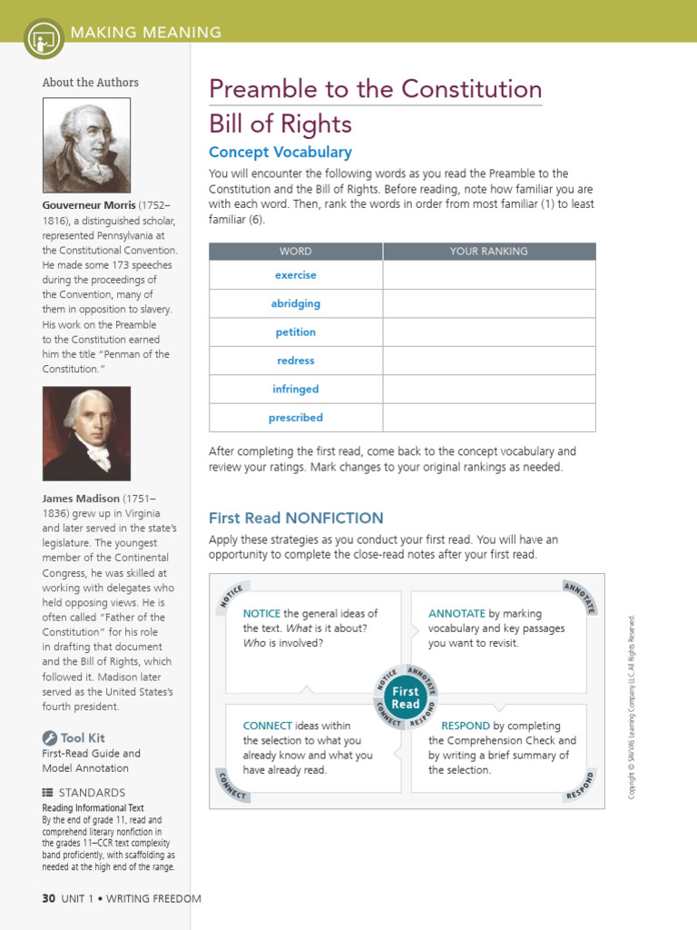 Preamble_Bill of Rights | PDF | United States Bill Of Rights | Eighth ...