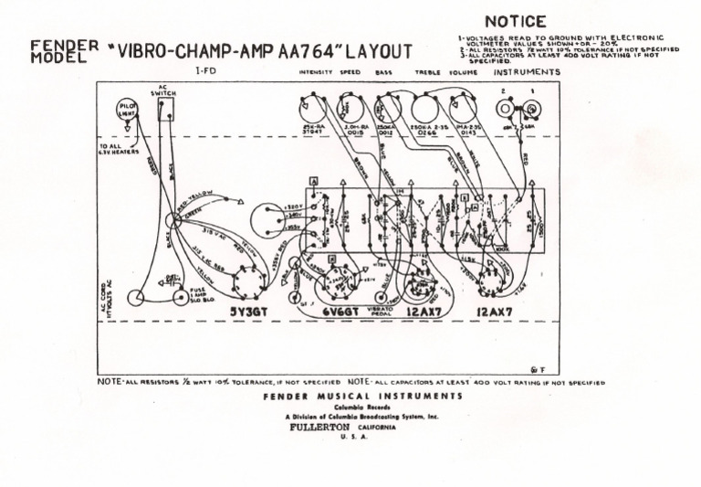 Vibro Champ AA764 Layout | PDF
