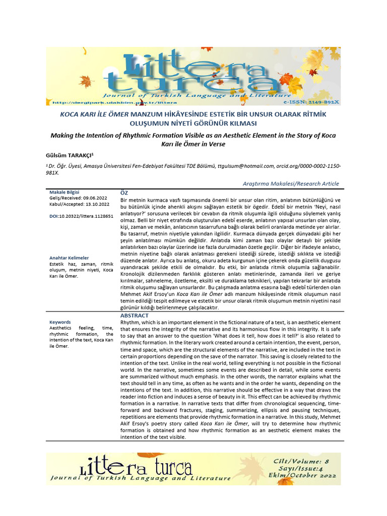 Koca Kari Ile Omer Manzum Hi Kayesi Nde | PDF