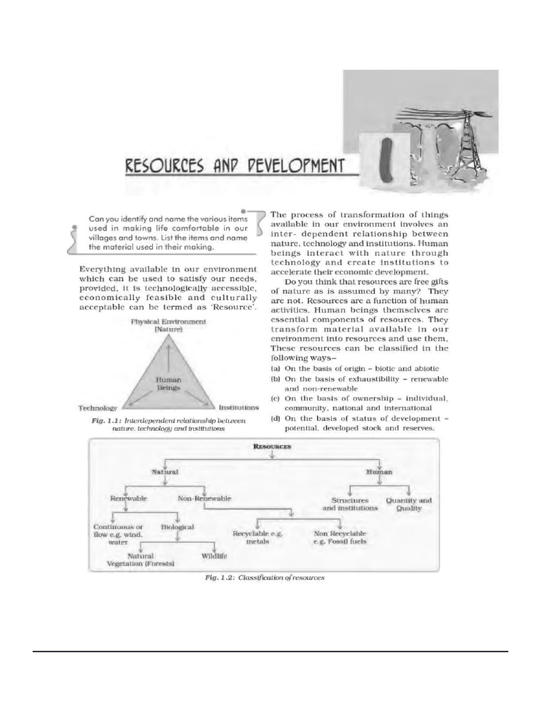 Resources and Development (Geography) | PDF