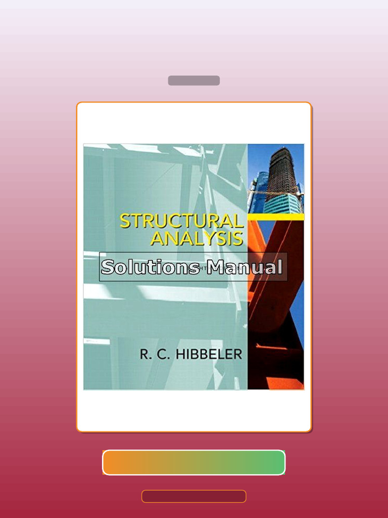 Test Bank for Structural Analysis 8th Edition Hibbeler | PDF