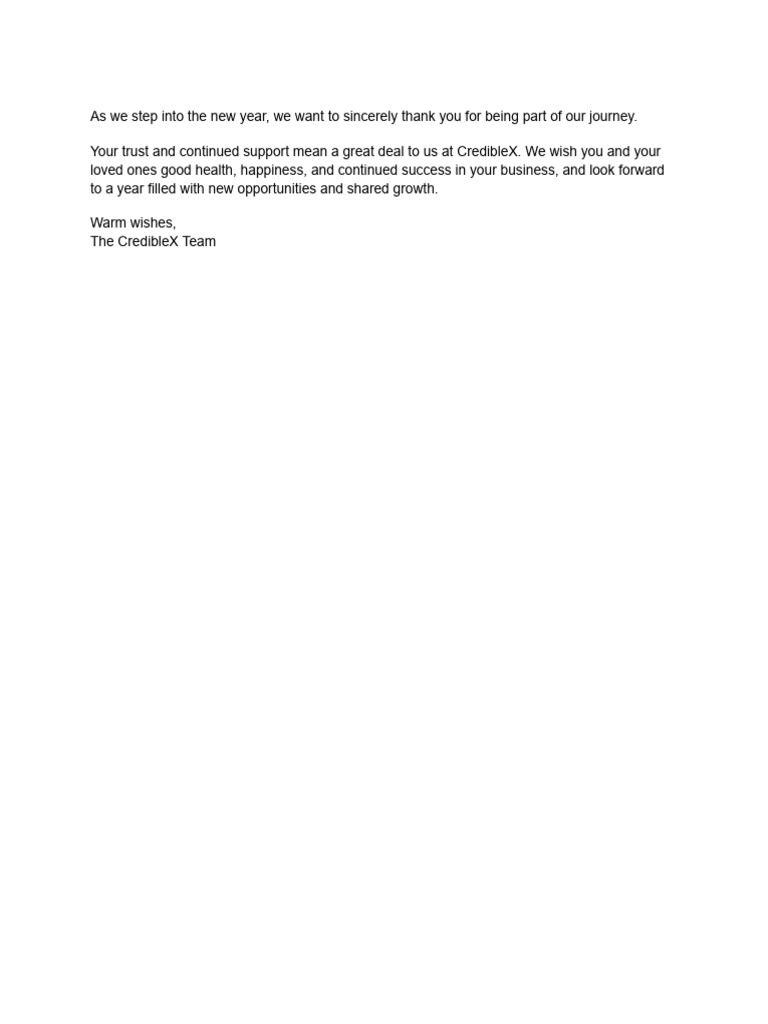 Hand Written Note With End of Year Gift | PDF