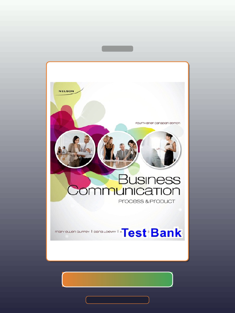 Test Bank for Business Communication Process and Product Brief Canadian ...