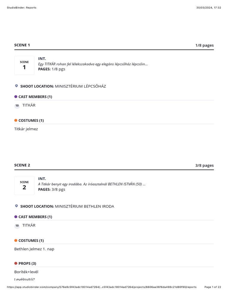 1924 MNB Script Breakdown | PDF