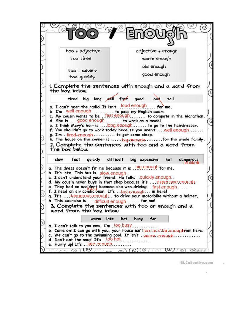 Common Phrases with "Enough" | PDF