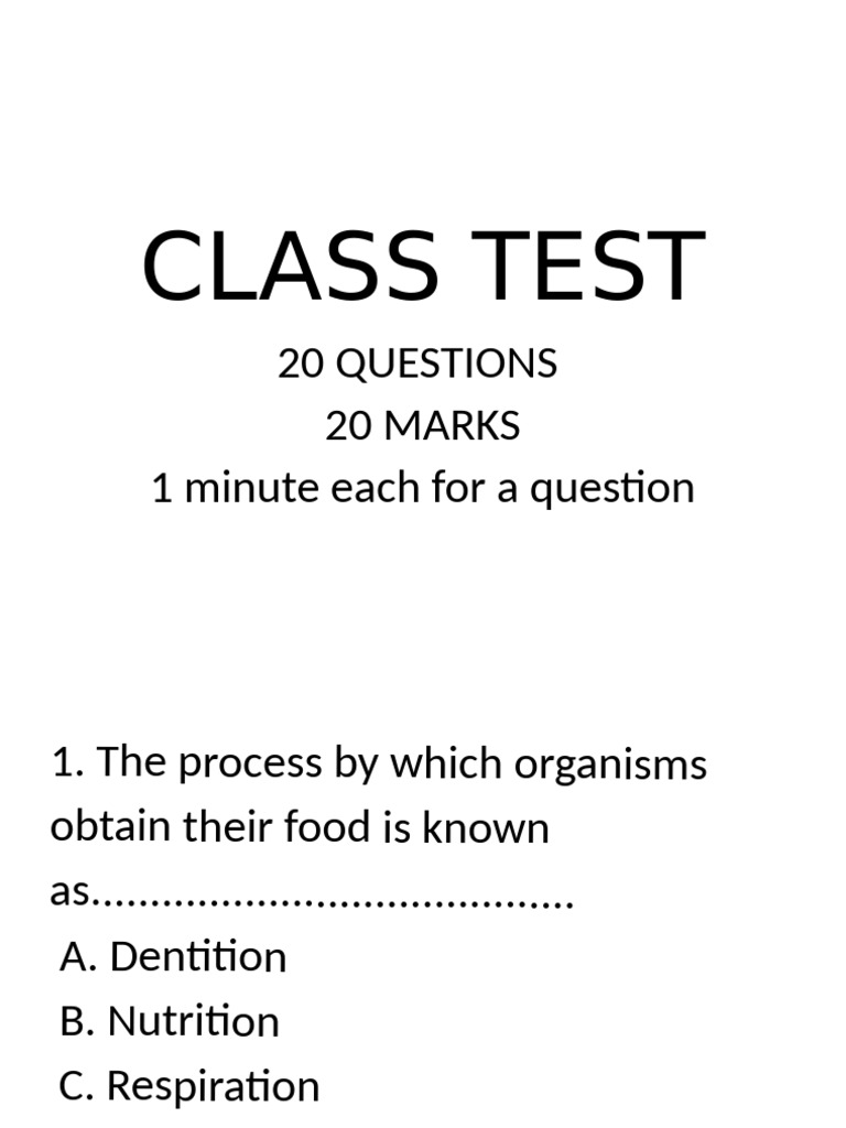 CLASS TEST-WPS Office | PDF | Cellular Respiration | Photosynthesis