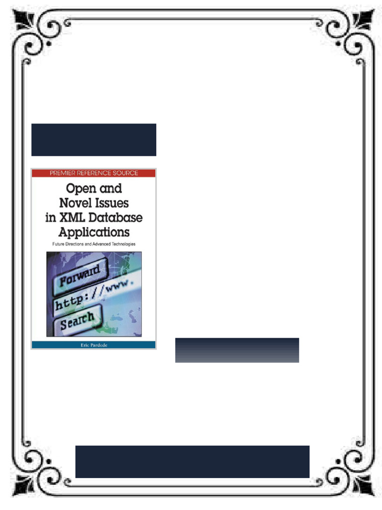 Open and Novel Issues in XML Database Applications Future Directions ...
