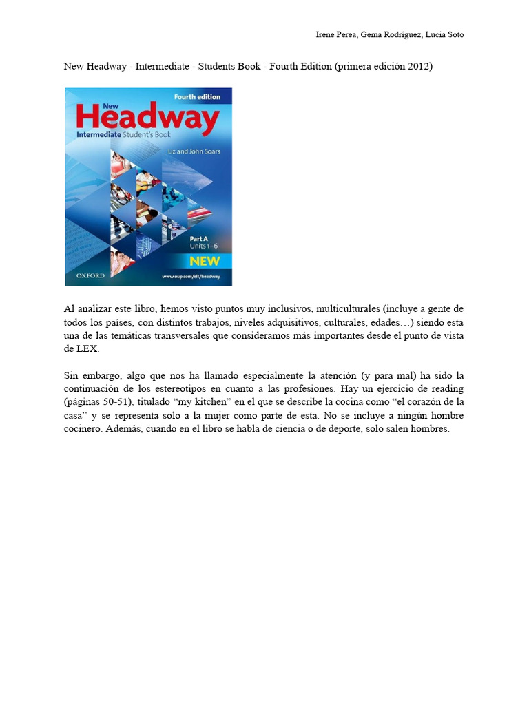 New Headway - Intermediate - Students Book - Fourth Edition | PDF