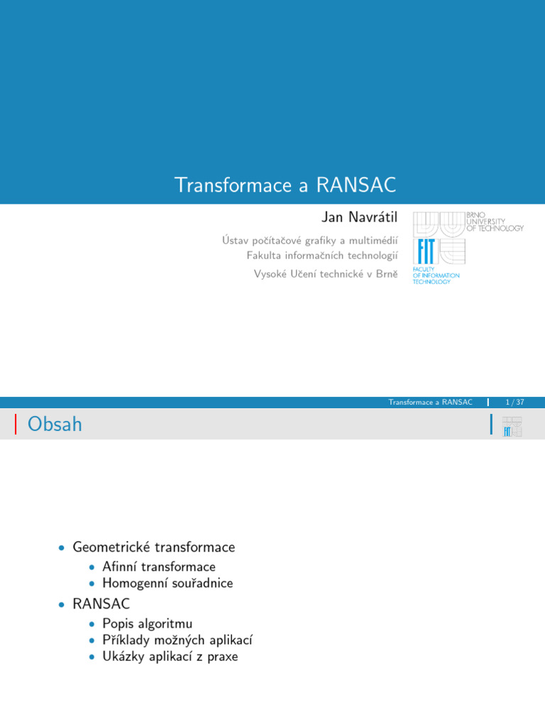 RANSAC | PDF