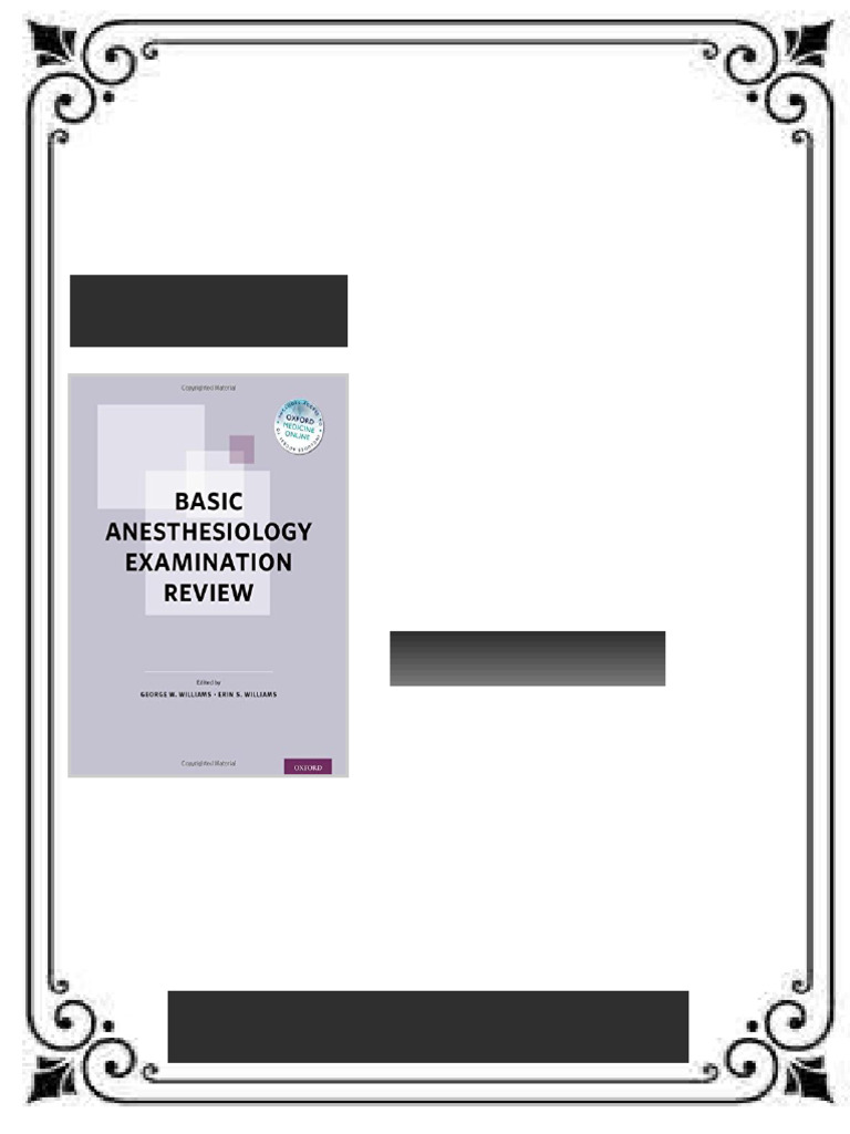 Basic anesthesiology examination review 1 Pck Pap Edition Williams ...