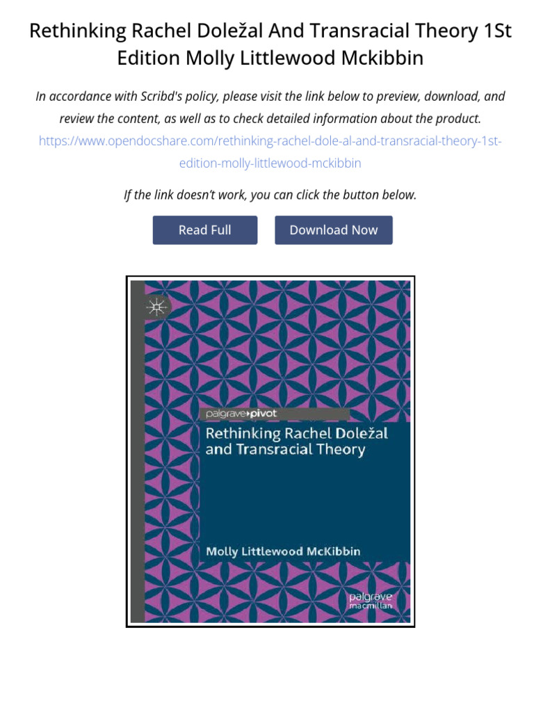 Rethinking Rachel Doležal and Transracial Theory 1st Edition Molly ...