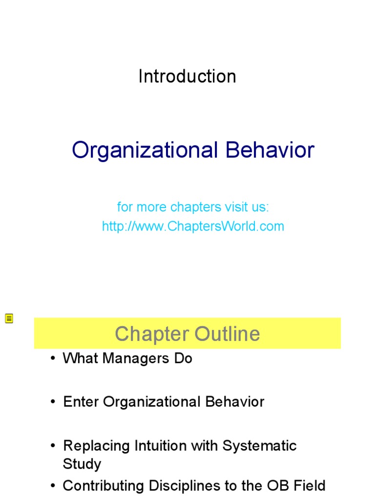 Understanding Organizational Behavior | PDF | Organizational Behavior ...
