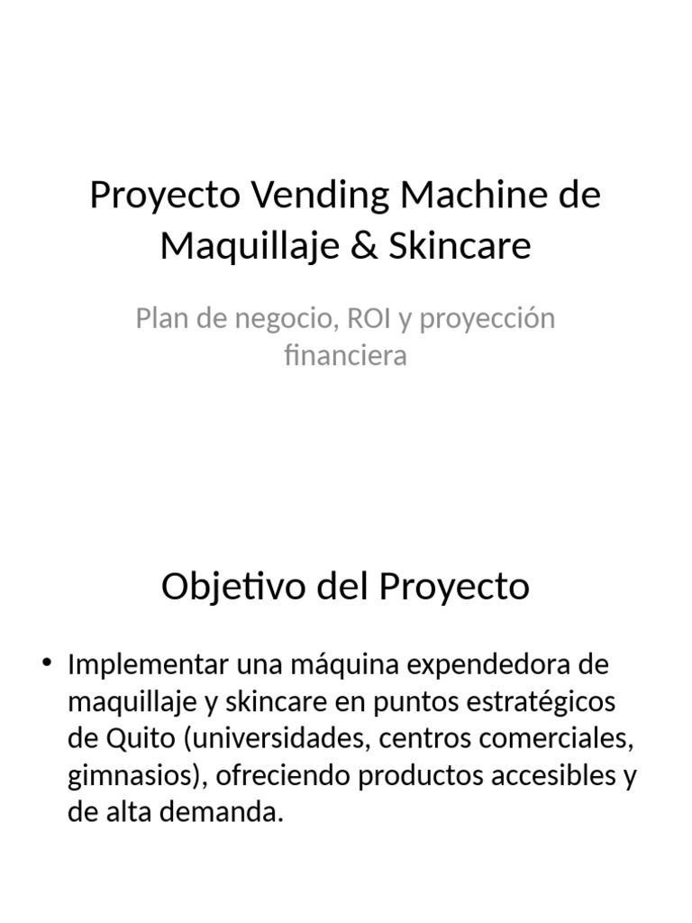 Presentacion Vending Machine | PDF