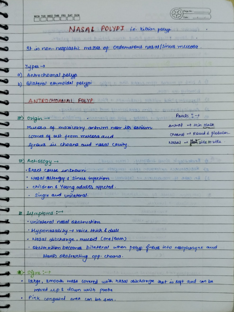 nasal polyps from dhingra ent for 4th yr | PDF | Surgical Specialties ...