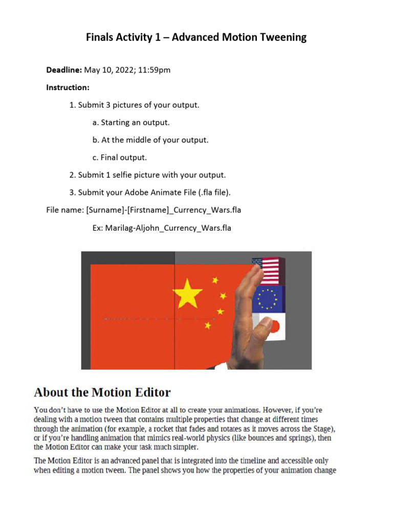 Advanced Motion Tweening Submission Guide | PDF