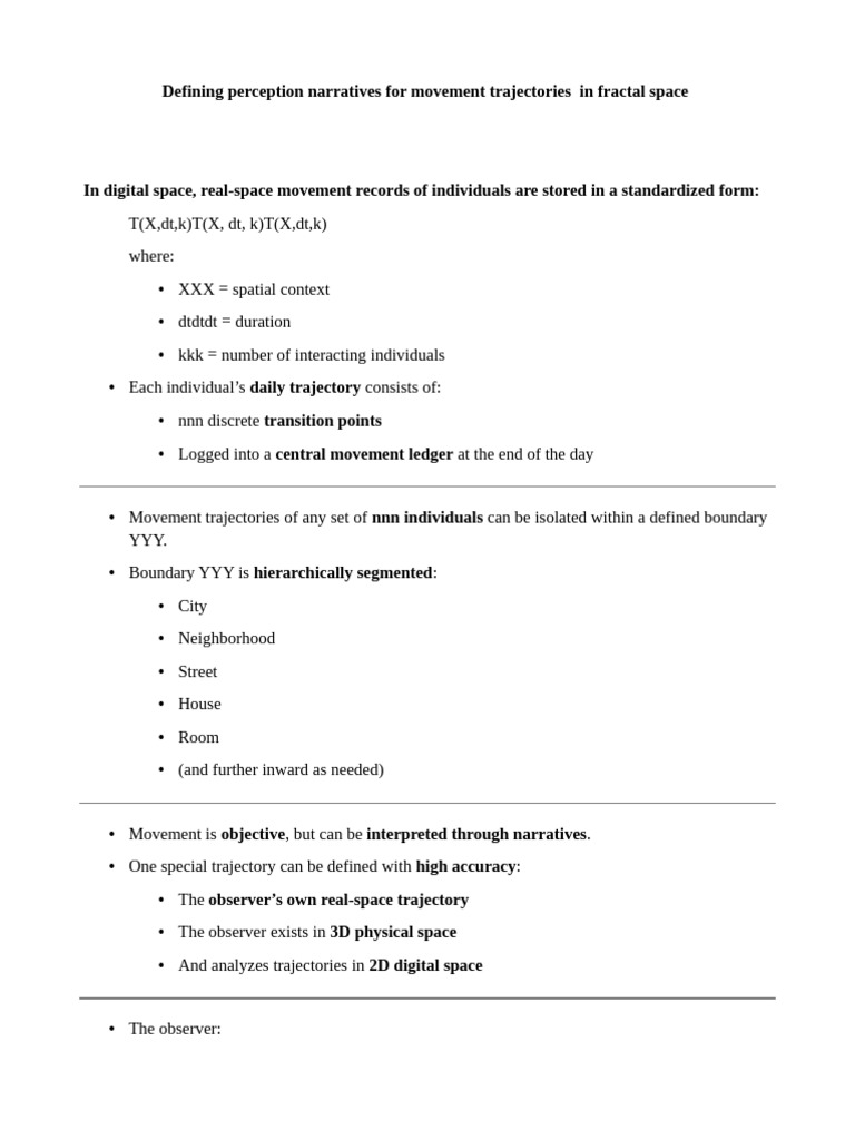 Defining Perception Narratives for Movement Trajectories in Fractal ...
