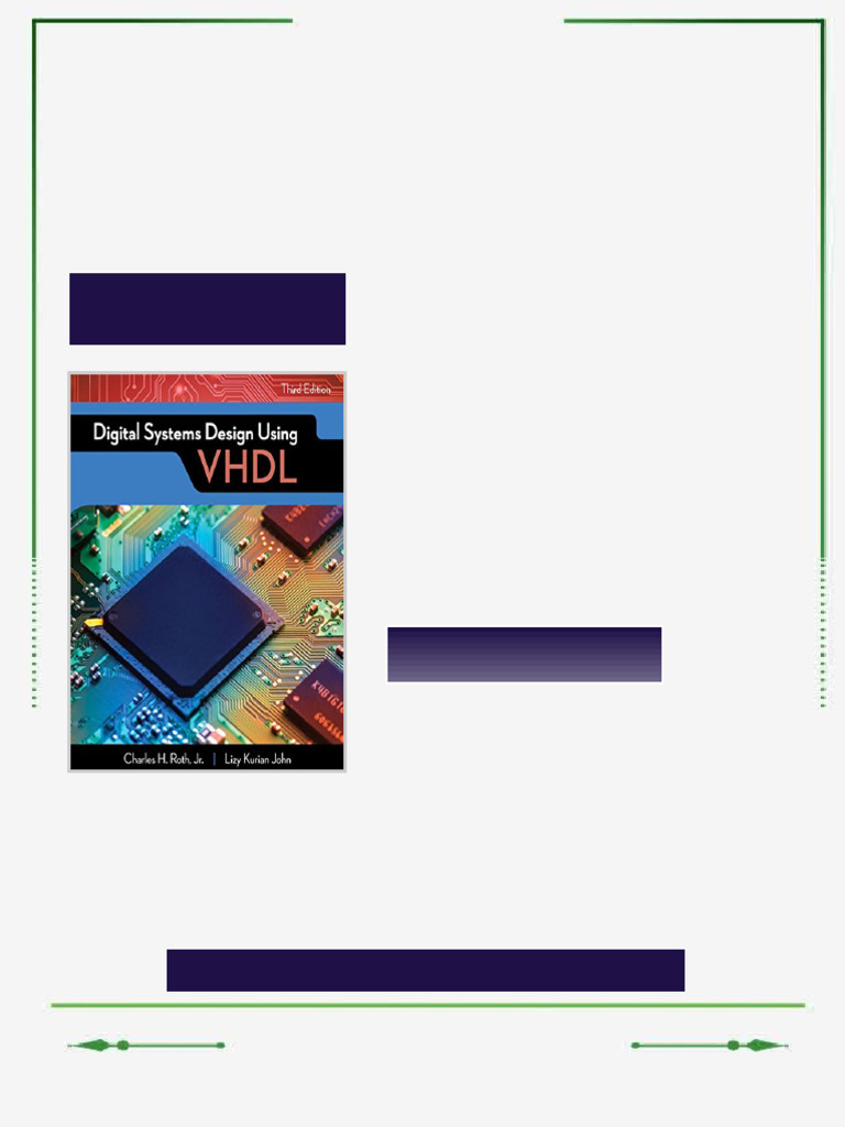 Digital Systems Design Using VHDL 3rd Edition Charles H. Roth eBook ...