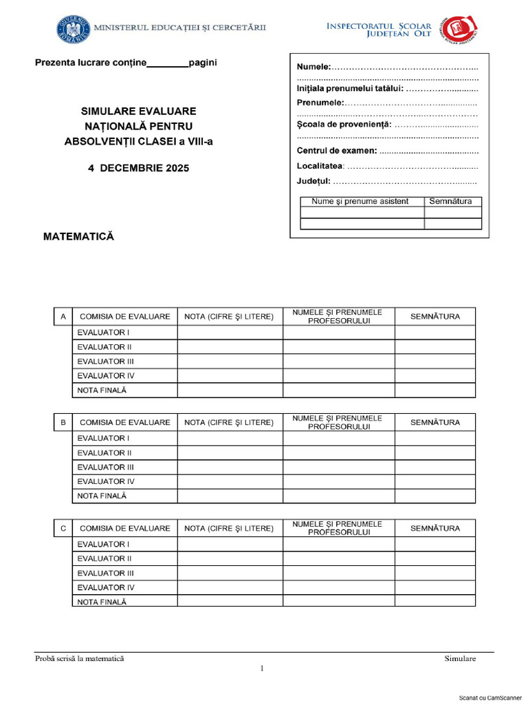 Subiect SIMULARE en OLT 4 Decembrie 2025 (1) | PDF