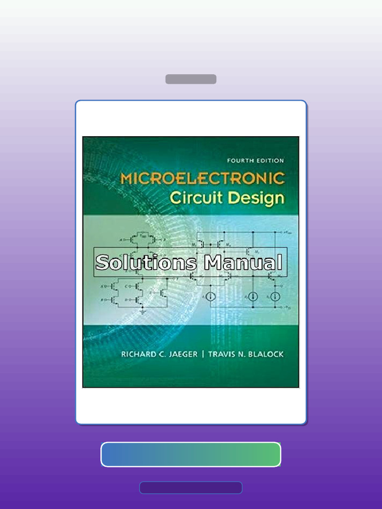 Test Bank for Microelectronic Circuit Design 4th Edition Jaeger | PDF ...